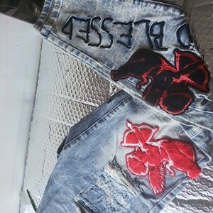 smoke rise ny | Jeans | Smoke Rise Mens Jeans Cupid Embroidered Acid ...
